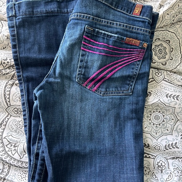 7 For All Mankind | Jeans | 7 For All Mankind Pink Dojo Size 28 Inseam ...